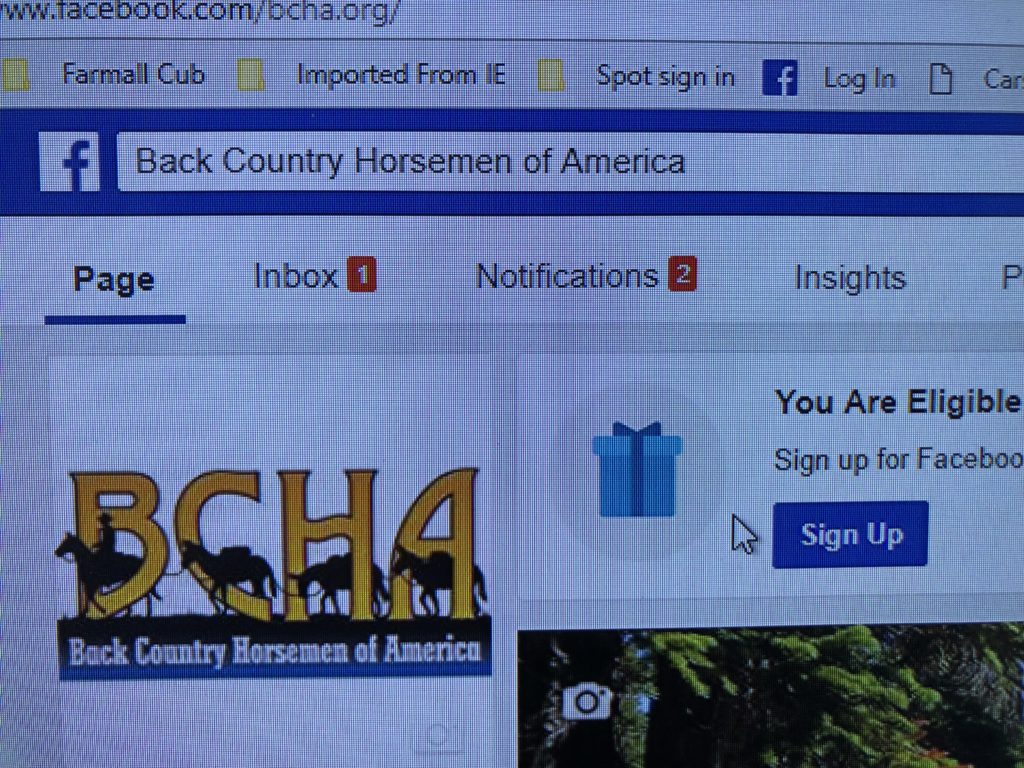 BCHA Facebook info | Back Country Horsemen of America